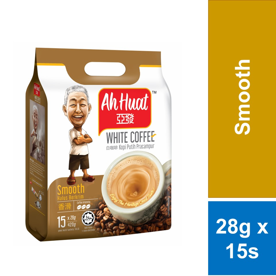 AH HUAT White Coffee Smooth 28g x 15s (HALAL) | Shopee Malaysia