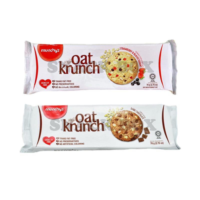 Munchy’s Oat Krunch Dark Chocolate/Strawberry & Blackcurrant Biscuits ...