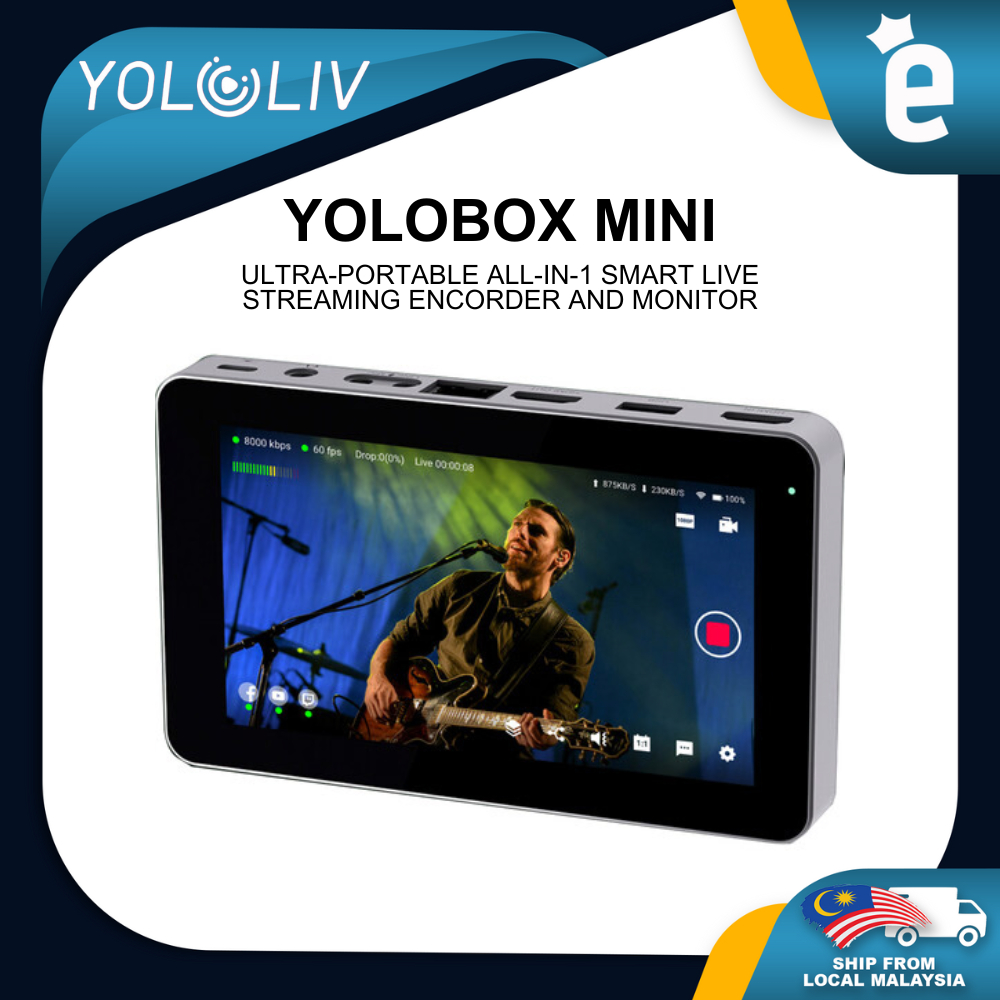 YoloLiv YoloBox Mini Ultra-Portable All-in-One Smart Live Streaming Encoder & Monitor | Shopee ...