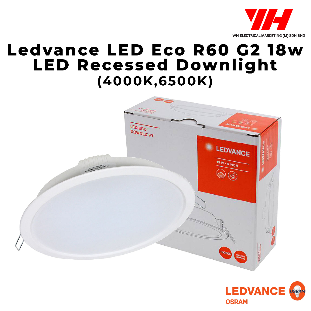 LEDVANCE LDECO R60 G2 6″ 18W LED RD Recessed Downlight (4000K / 6500K ...