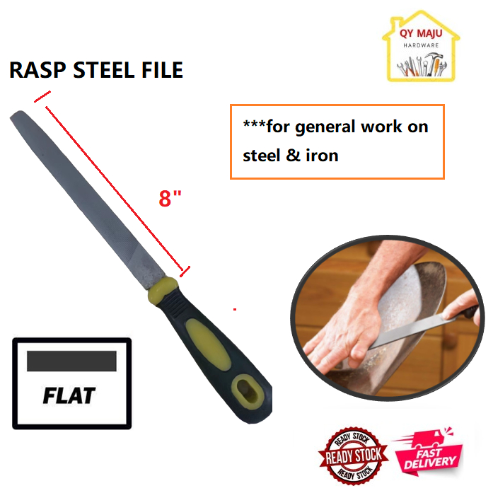 Wood Flat File/Steel Metal File / 8 " Kikir Besi Kayu (High Quality ...