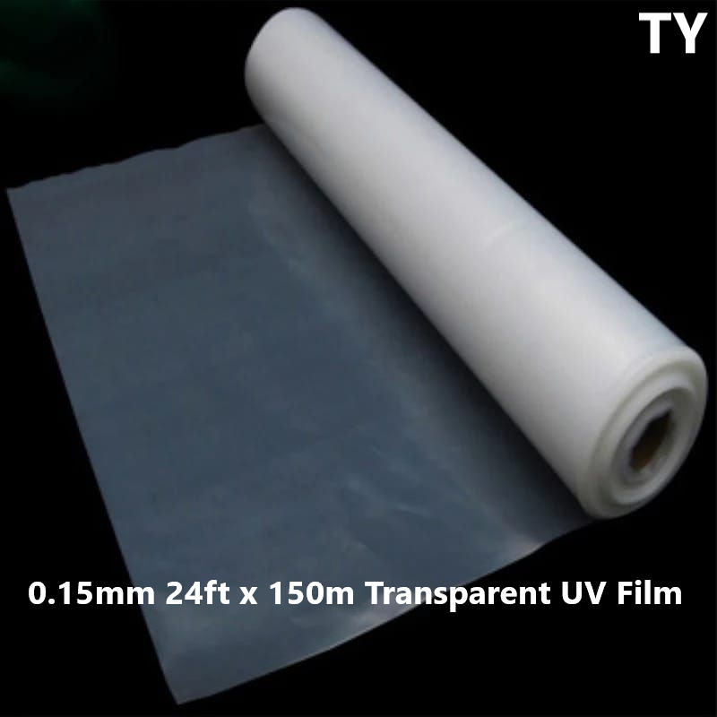 TY 0.15mm 24kaki x 150m Transparent UV Greenhouse Film Rumah Hijau Farm ...