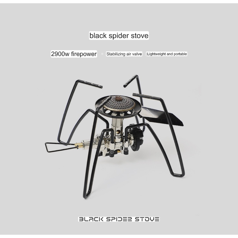 Camping Spider Stove With Accessories Compact Black Portable Foldable ...