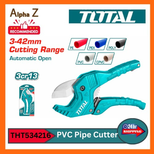 TOTAL PVC Pipe Cutter, Cutting Diameter: 3mm - 42mm, 3Cr13 Stainless ...