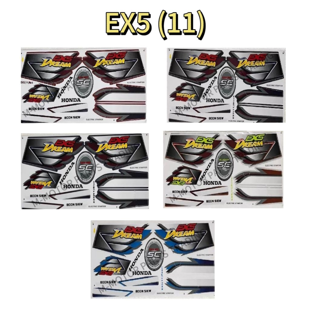 HONDA EX5 (11) BODY STICKER | Shopee Malaysia
