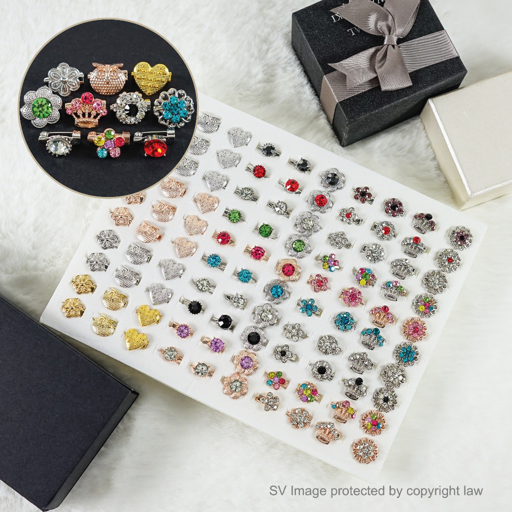 Kerongsang Premium Batu 50pcs/100pcs Baby Brooch Kerongsang Tudung Pin ...