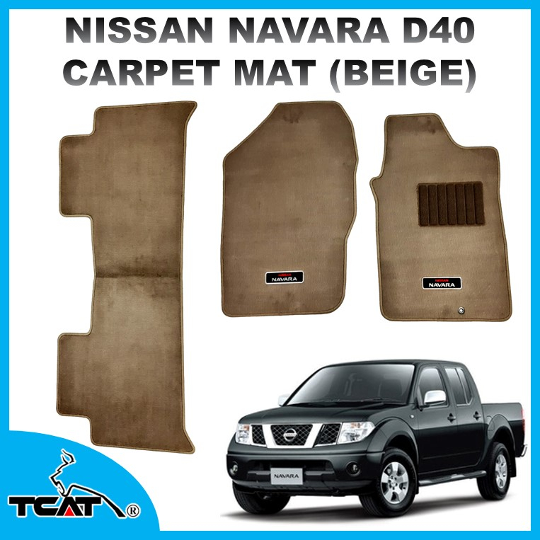 Nissan Navara D40 Beige Carpet Mat Full Set | Shopee Malaysia