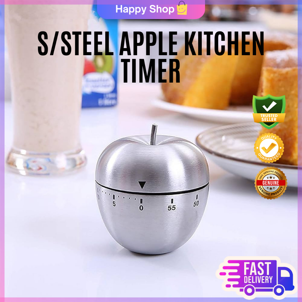 Kitchen Apple Shape 60' Timer / Bakery Accessories/ Automatic Stainless ...