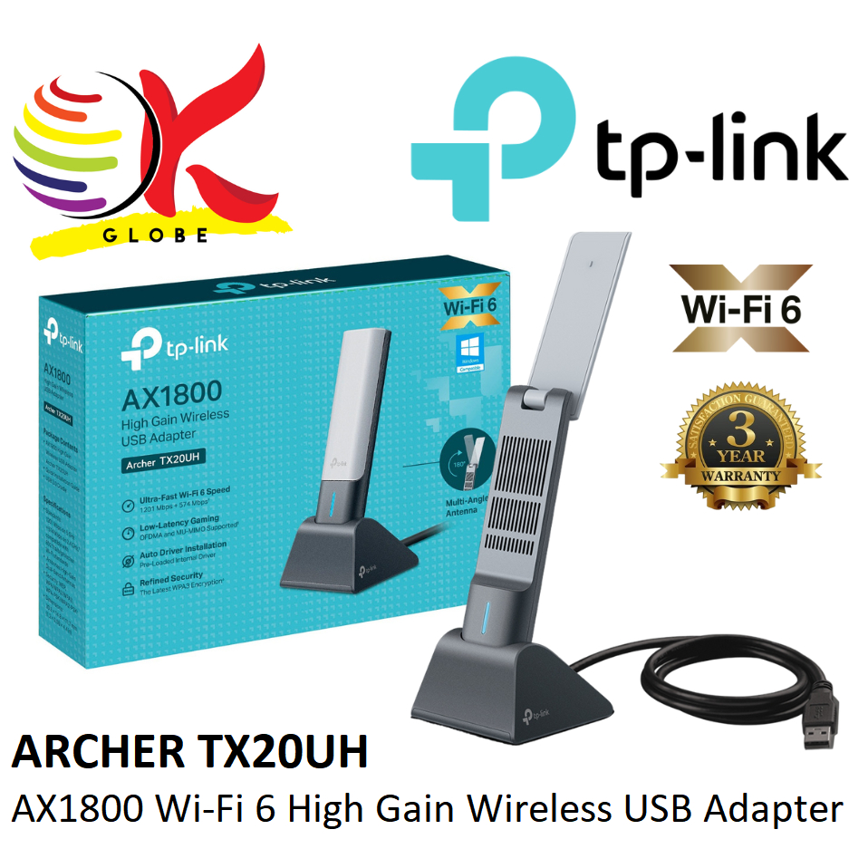TP-LINK ARCHER TX20UH AX1800 WI-FI 6 HIGH GAIN DUAL BAND WIRELESS USB ...