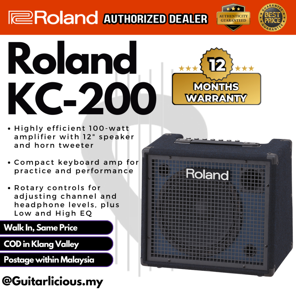 Roland KC-200 100-Watt 12inch 4-Channel Keyboard Amplifier ( KC200 / KC ...