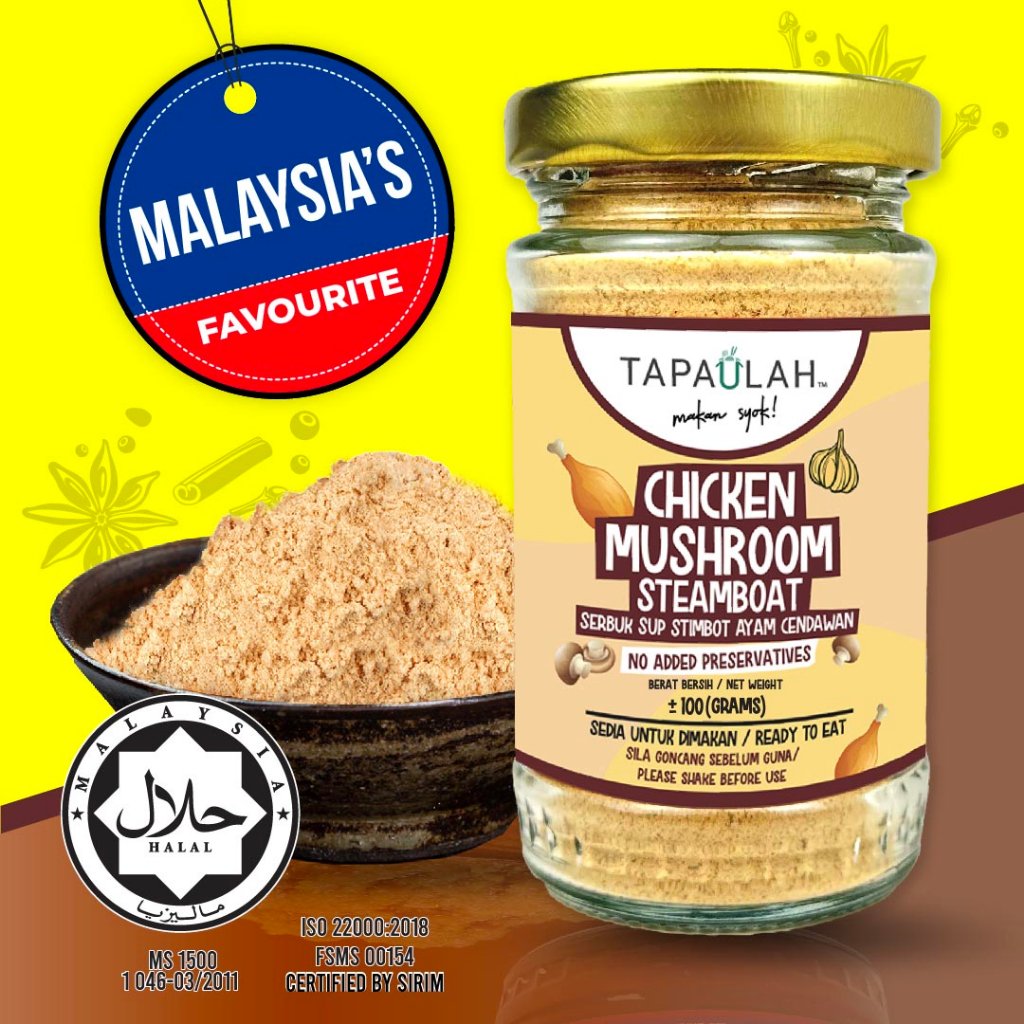Chicken Mushroom Steamboat Soup Base :- 130g (Halal, Tiada Pengawet dan Sedia untuk di Masak ...