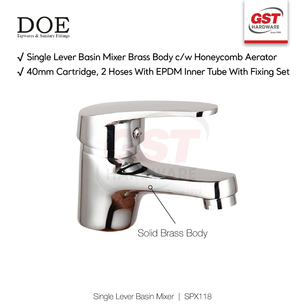 DOE SPX118 Single Lever Basin Mixer Basin Tap Water Tap Faucet Basin ...