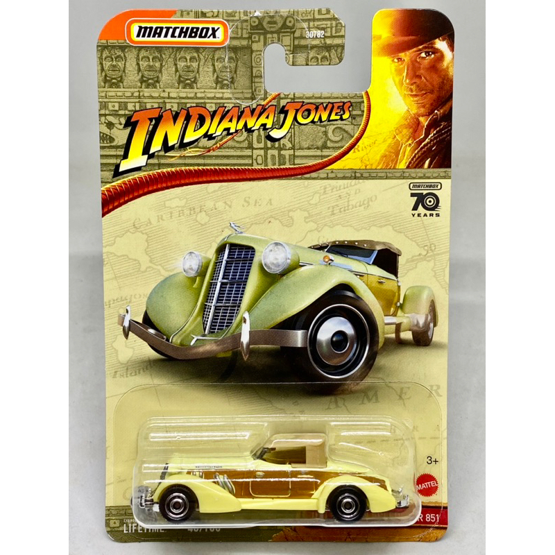 MBX Matchbox 1936 AUBURN SPEEDSTER 851 Beige Brown Indiana Jones Old ...
