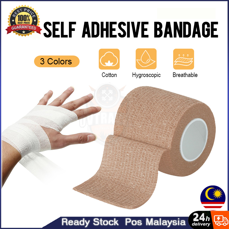 In Stock Sports Elastic Bandage Self-Adhesive First Aid Tape Wrap Gauze ...
