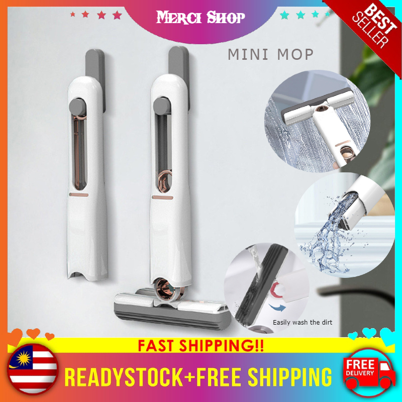 MS Mini Squeeze Mop Portable Cleaning Mop Handheld Desk Bathroom Car ...