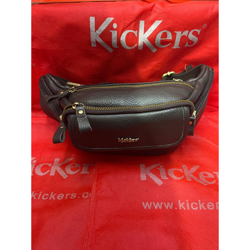Kickers Leather Waist Pouch Bag 100% Original 1KIC-W-78865👉🏻Warna Brown ...