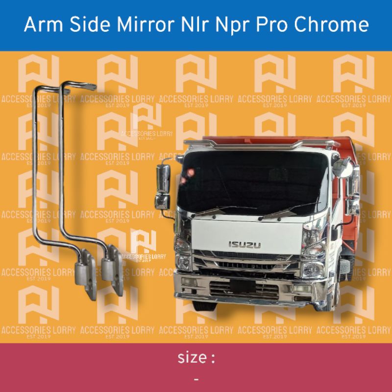 Arm Side Mirror Nlr Npr Pro Chrome | Shopee Malaysia