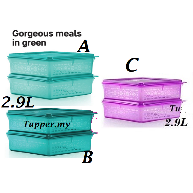 *A or B Oor C 1pc*Ready Stock Tupperware Mosaic Snack Stor 2.9L ...