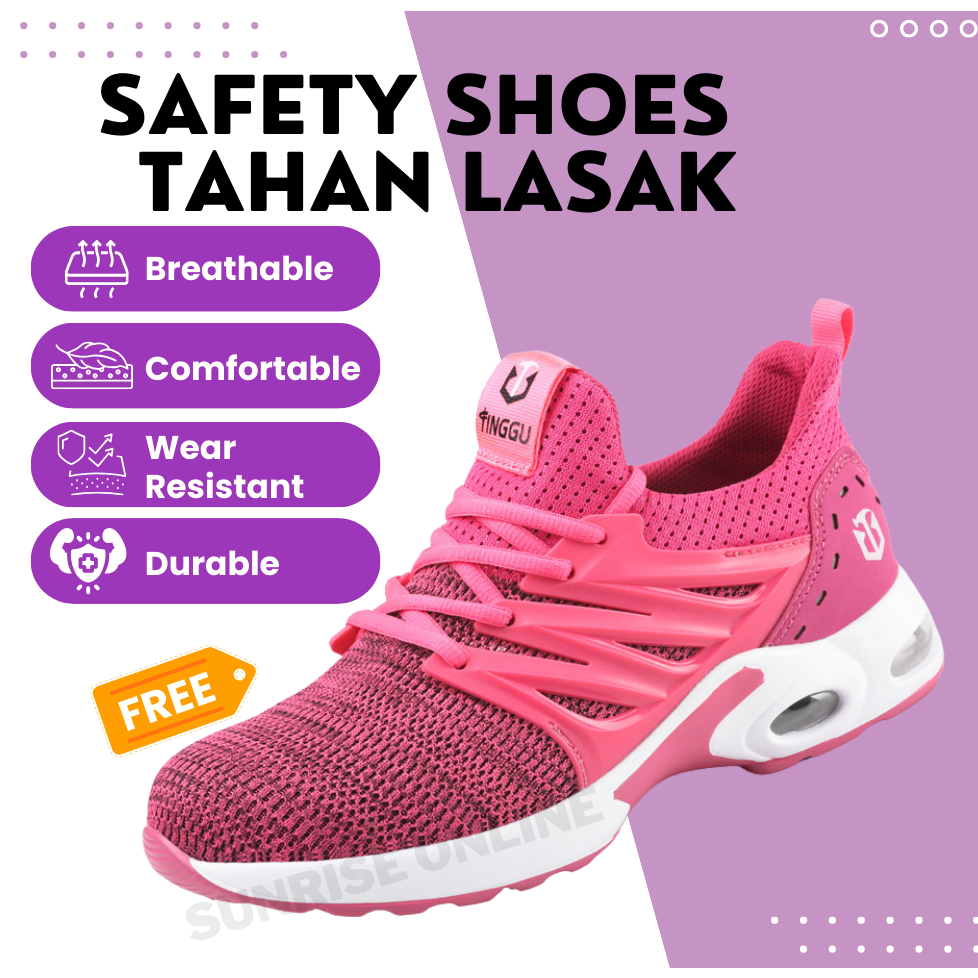 [ORIGINAL] Lady Safety Shoes Women SCP-A864 Pink Colour Lightweight ...