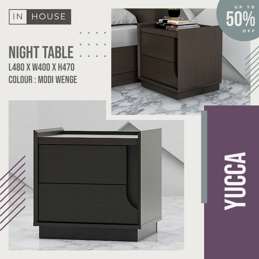 In House Wooden Bedside Living Room Side Table Night Table with 2 ...