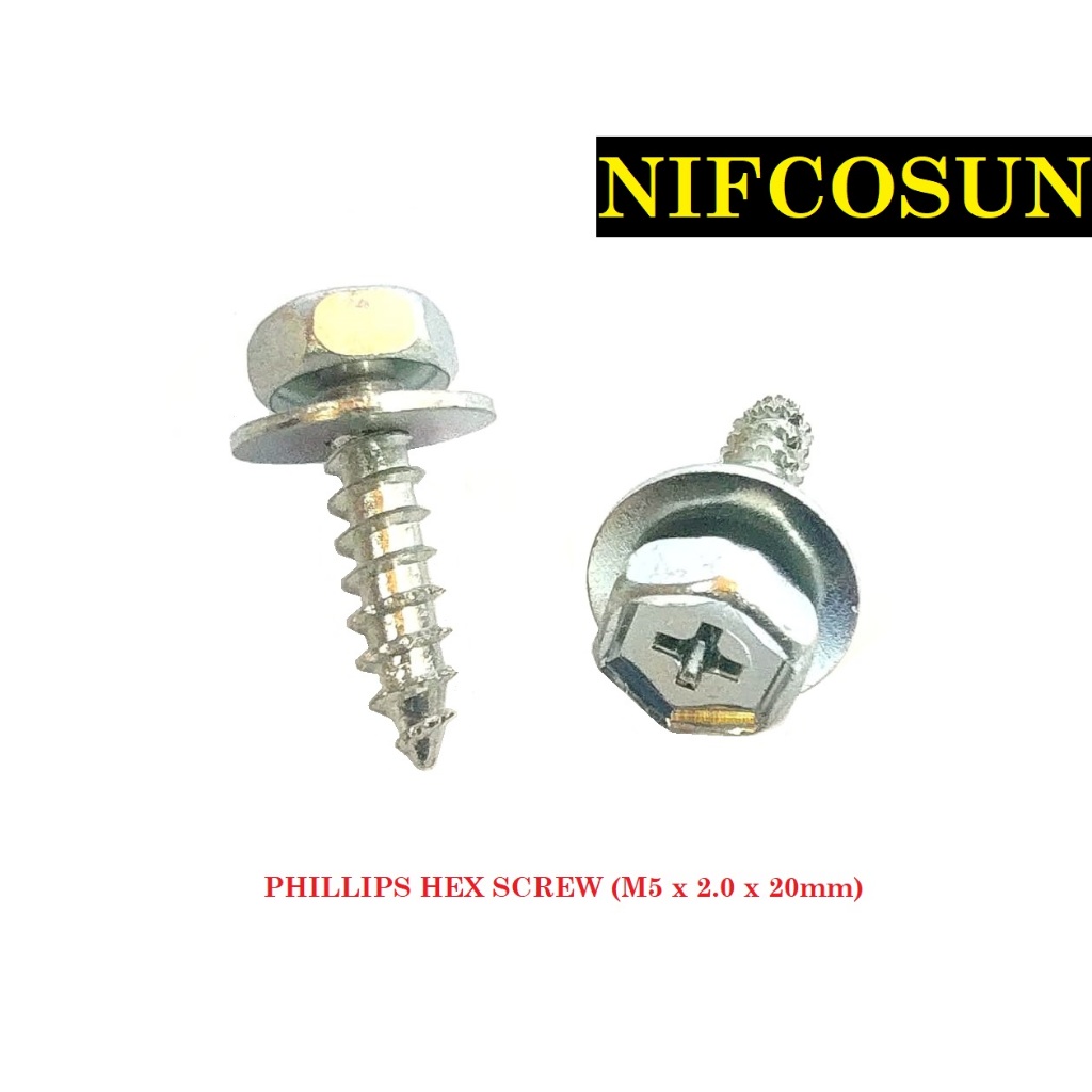 [READY STOCK] PHILLIPS HEX SCREW FOR AUTOMOTIVE (M5 X 2.0 X 20mm ...