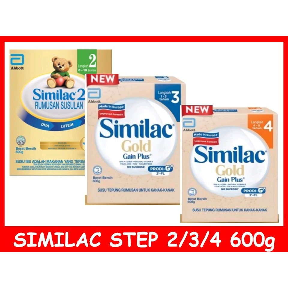 SIMILAC STEP 2 STEP 3 STEP 4 600g | Shopee Malaysia