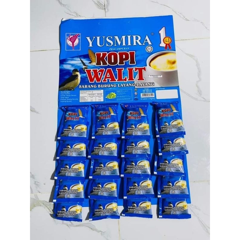Yusmira Kopi Walit Papan 20 Sachet | Shopee Malaysia