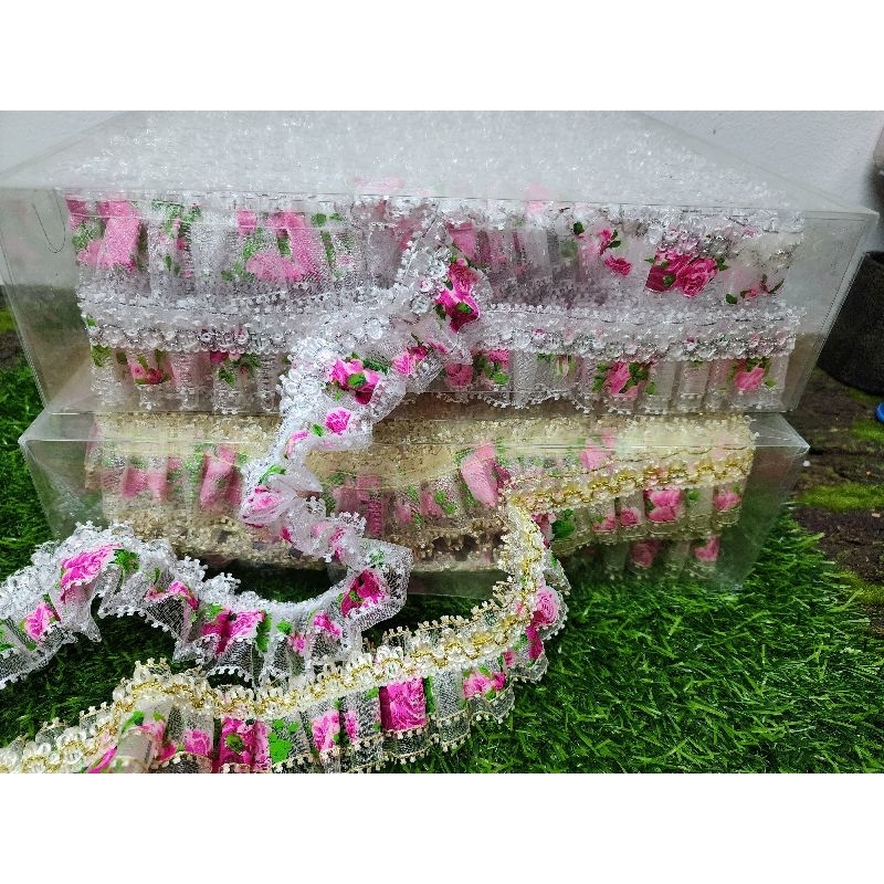 Lace Renda/Ruffle Lace/Lace Hantaran /Lace Ropol/pleated Lace 1 Meter ...