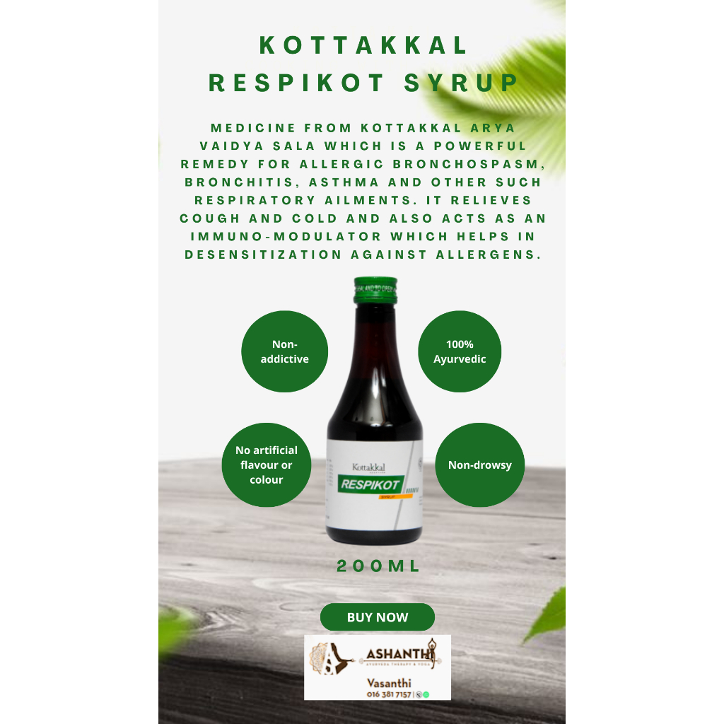 Kottakkal Ayurveda Respikot Syrup (200ml) | Shopee Malaysia