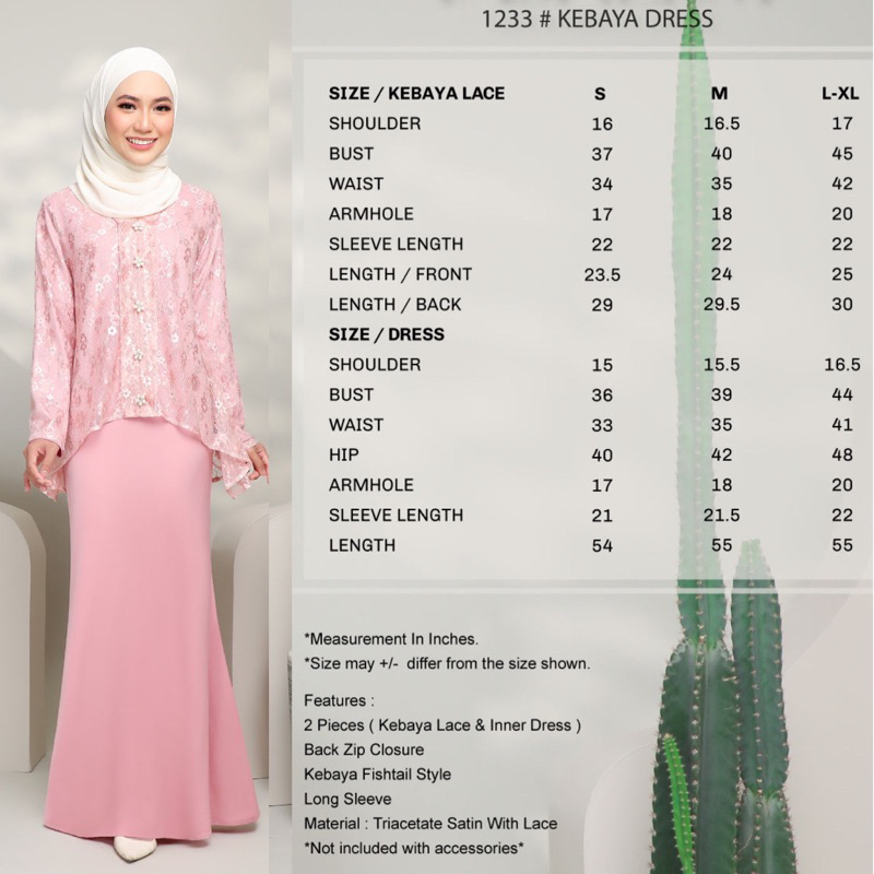 (S-XL) PINK / PEACH / DUSTY PINK TEMA BAJU KURUNG DRESS BRIDESMAID ...