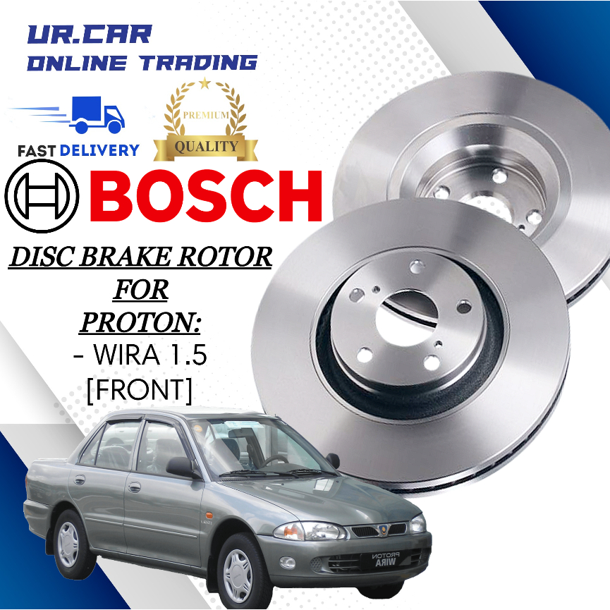 BOSCH PROTON WIRA 1.5 FRONT (DEPAN) PREMIUM QUALITY DISC BRAKE ROTOR ...