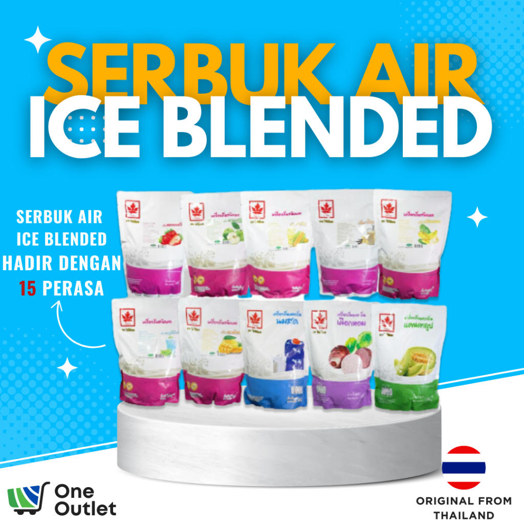 Serbuk Air Ice Blended Air Balang Pelbagai Jenis Perisa red leaf powder ...