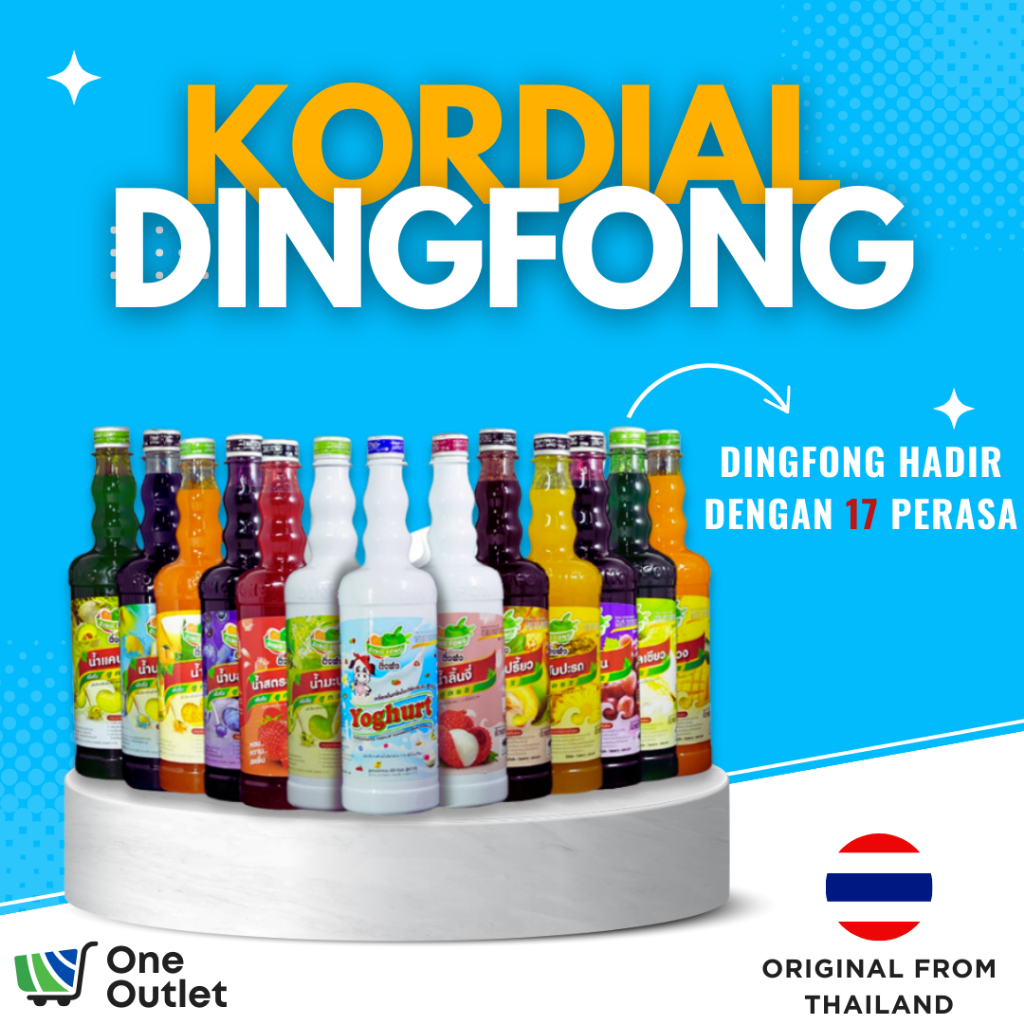 Ding Fong Kordial Thai Ice BLended Flavour Perasa Air Thailand 760ML ...