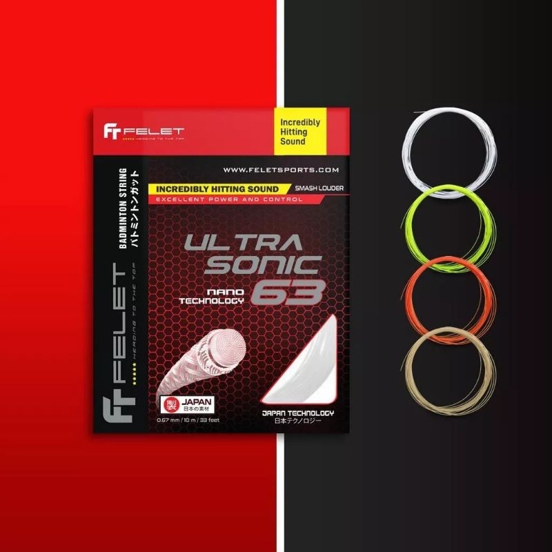 FELET ULTRA SONIC 63 (1pcs) Made In Japan Original Badminton String by Felet | Shopee Malaysia