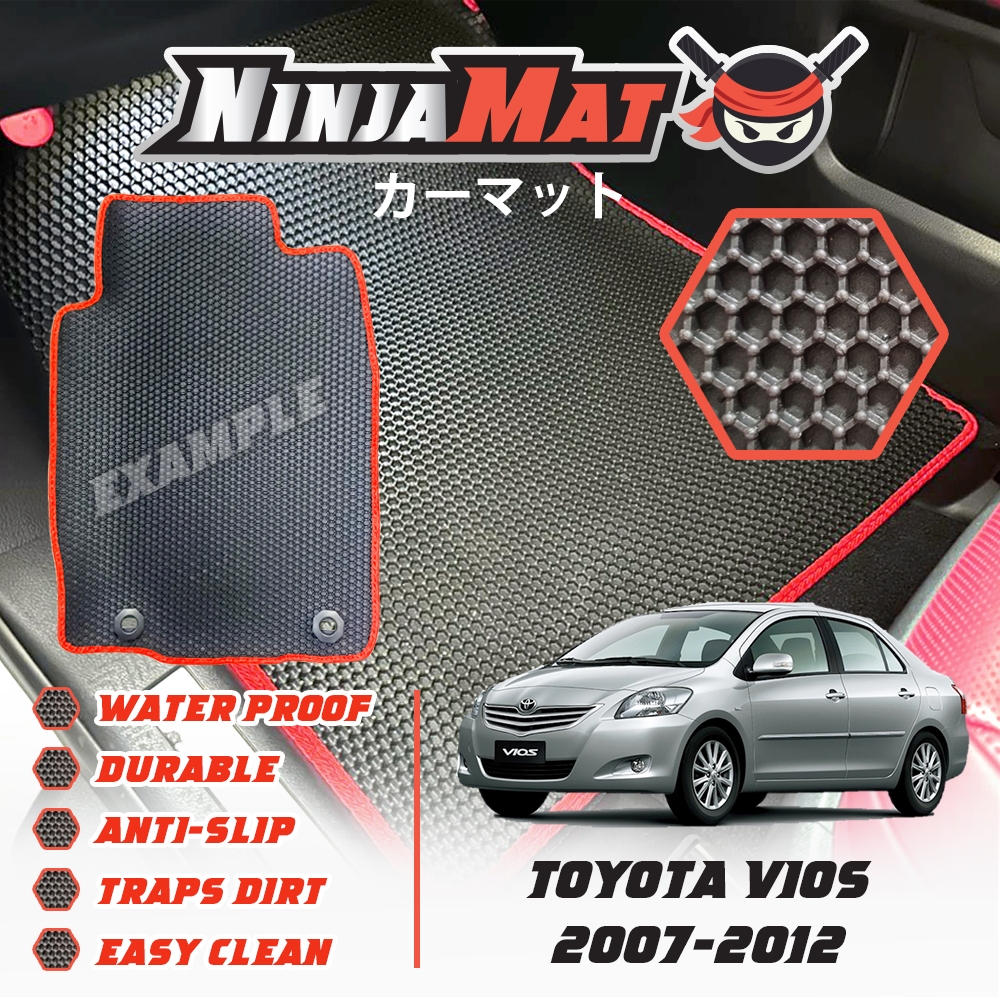 𝗡𝗶𝗻𝗷𝗮𝗠𝗮𝘁 New Toyota Vios 2007-2013 Car Floor Mat and Carpet | Shopee ...