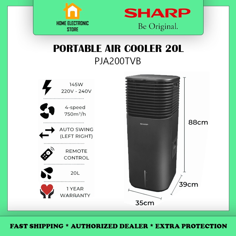 Sharp Air Cooler 20L Capacity PJA200TVB With LED Display | Shopee Malaysia