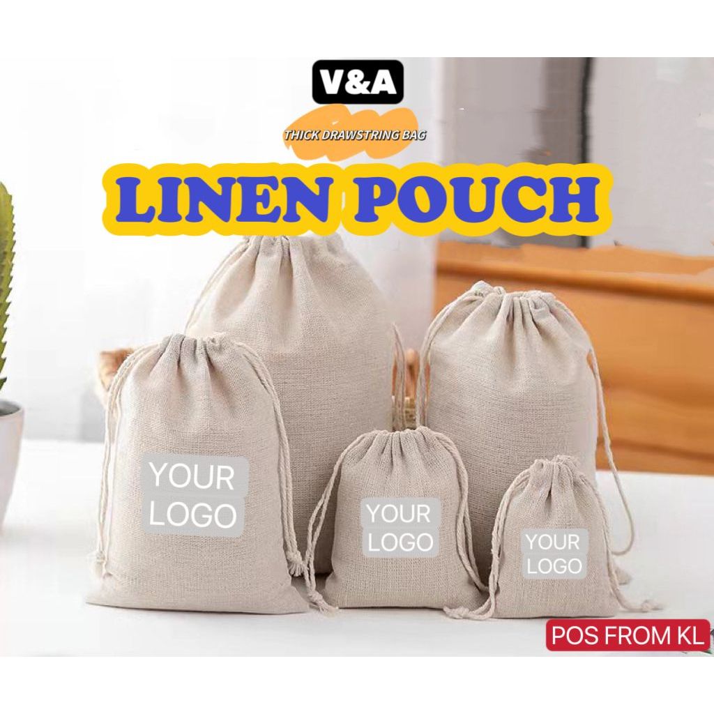 Pouch Bag Drawstring Bag Storage Bag Linen Bag Gift Bag Doorgift Bag ...