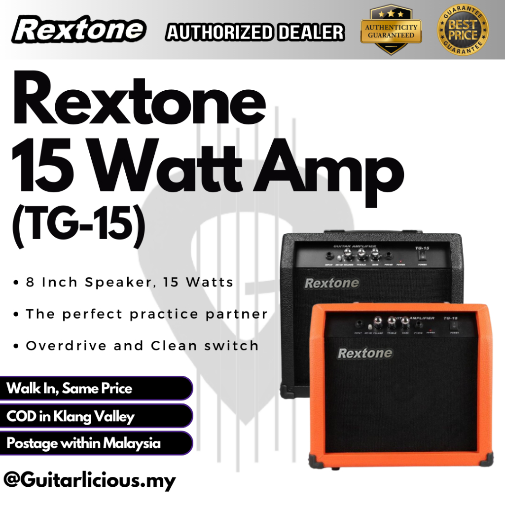 Rextone 15watt Lead Amplifier ( TG15 / TG-15 ) lead amp speaker for ...