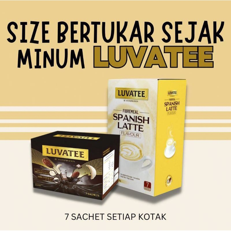 LUVATEE SET COMBO (1 SPANISH LATTE + DARK COKLAT) | Shopee Malaysia