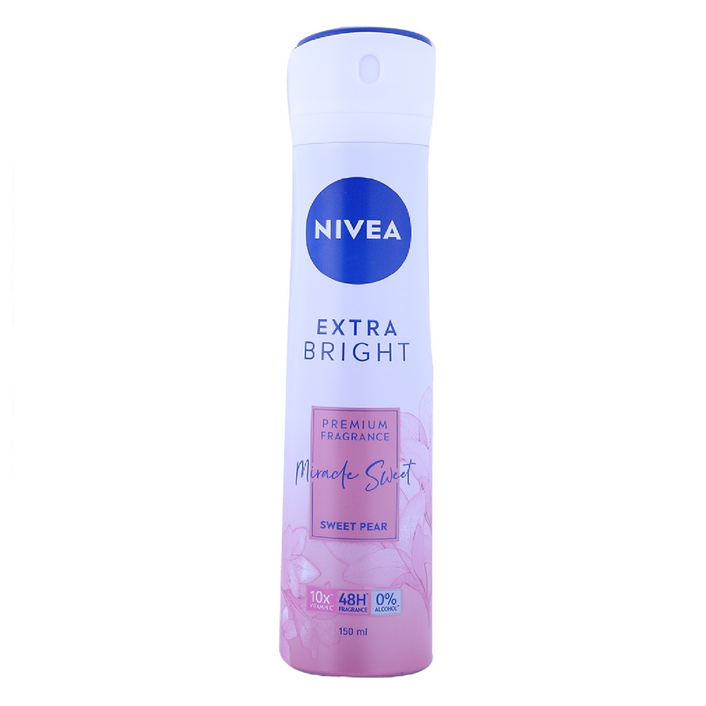 Nivea Deodorant Spray Extra Bright Miracle Sweet 150ml | Shopee Malaysia