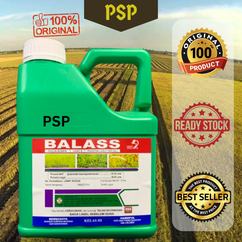 4L BALASS Kenso (Sama dgn Roundup Ecomax Ken up) Glyphosate 41% Rumput ...