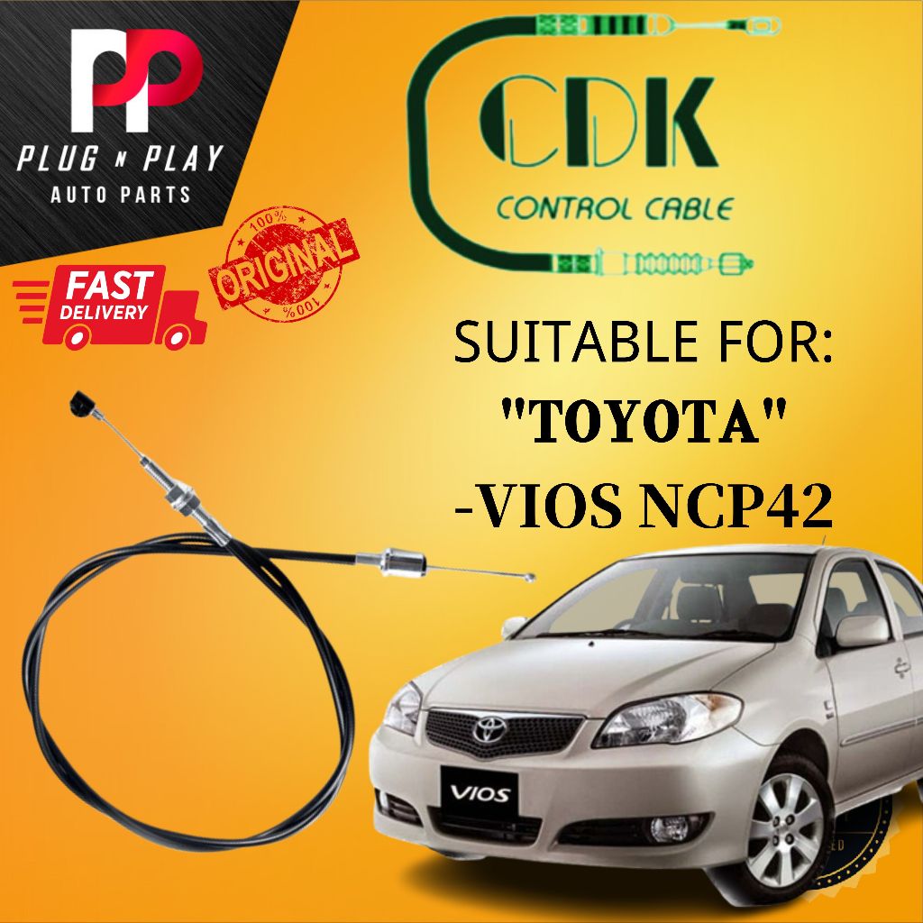 TOYOTA VIOS NCP42 CDK ACCELERATOR CABLE ( ACC CABLE ) MINYAK CABLE ...
