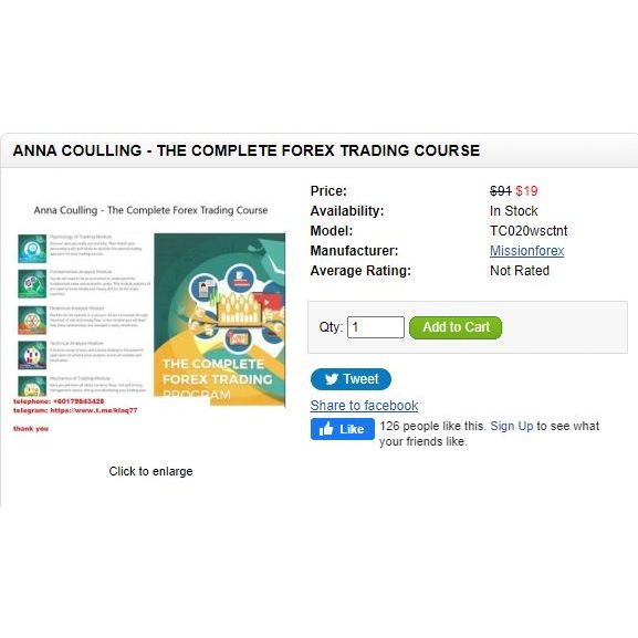 ANNA COULLING - THE COMPLETE FOREX TRADING COURSE | Shopee Malaysia