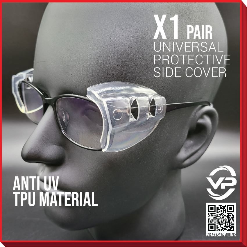 SAFETY PROTECTIVE SIDE COVER SHEILD FOR GLASSES EYE PROTECTION TPU ...