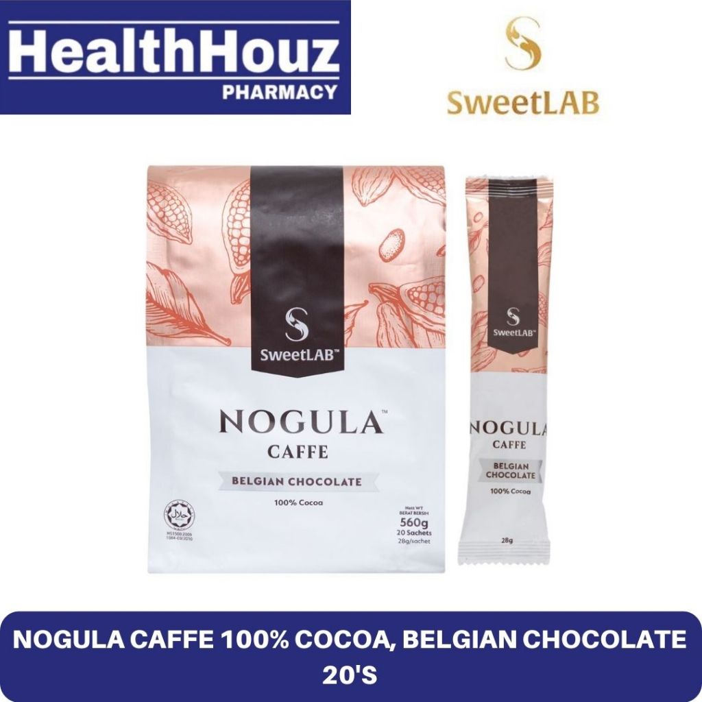 SWEETLAB, Nogula Caffe 100% Cocoa, Belgian Chocolate, 20's | Shopee ...