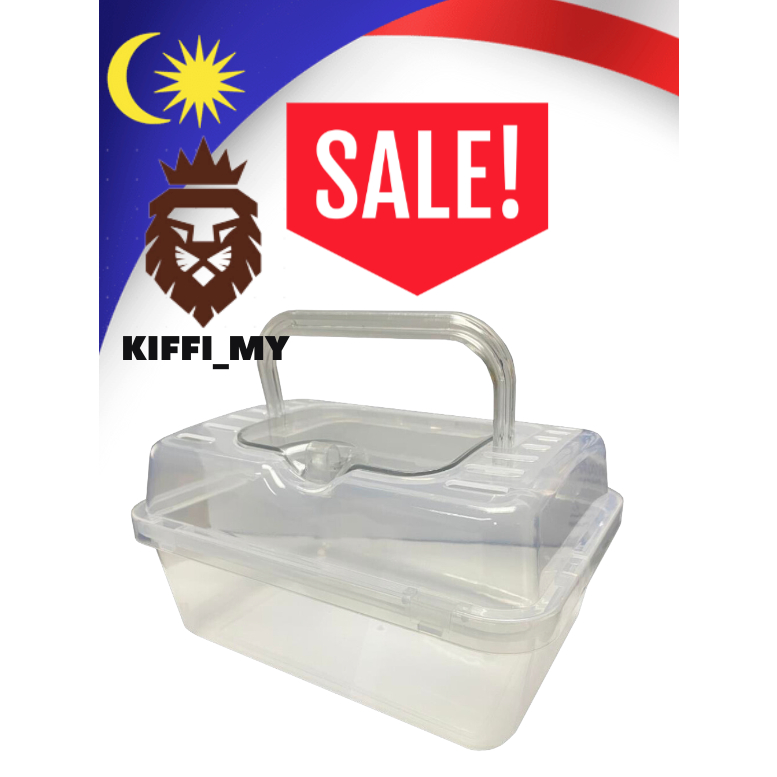 KIFFI_MY Transparent Cheap Baby Hamster Carriage Cage 透明便宜仓鼠外带笼 Sangkar ...