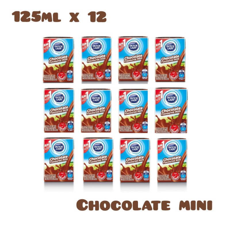 Dutch Lady Chocolate milk mini 125ML x 12pcs | Shopee Malaysia