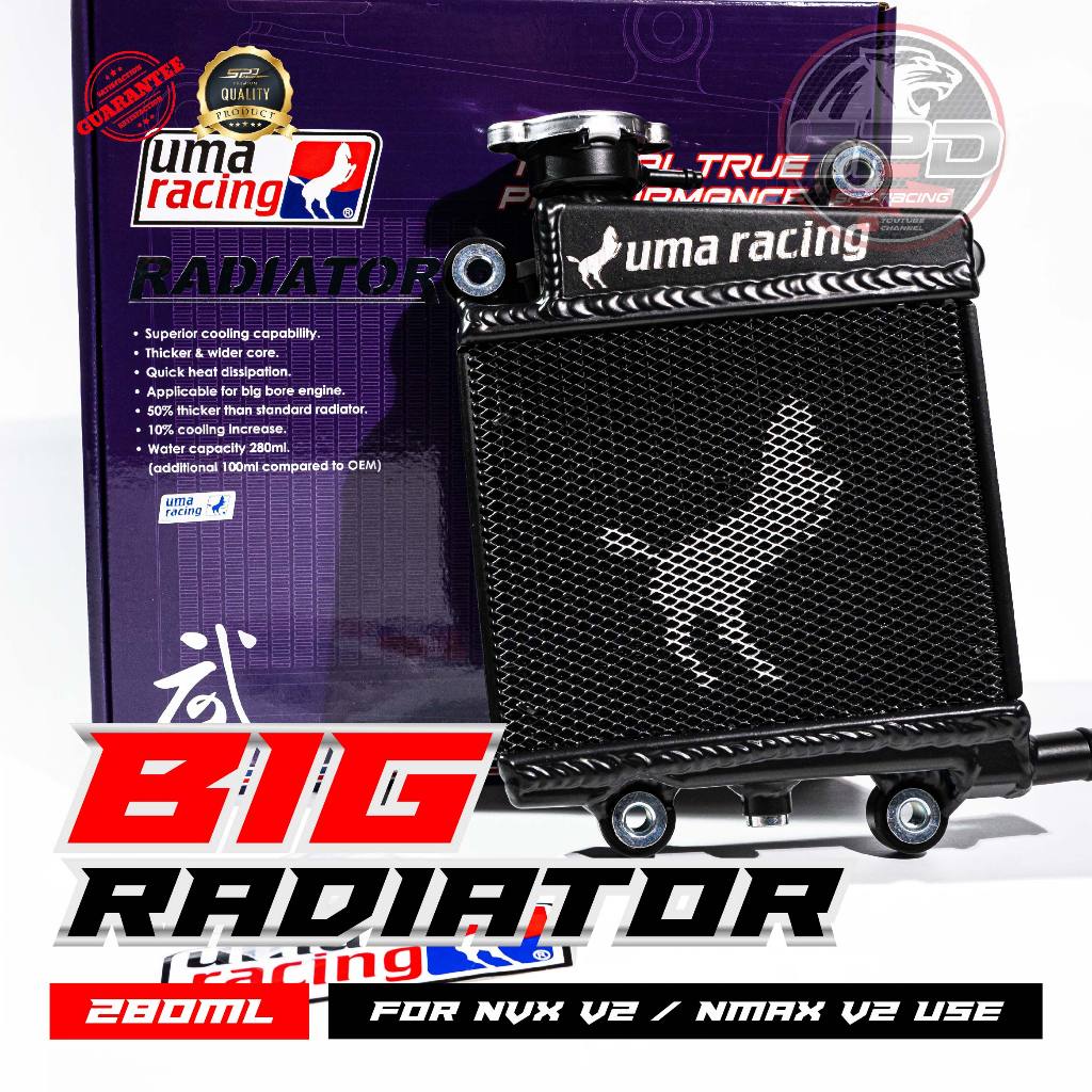 Big Radiator Uma Racing NVX V2 NMAX V2 280ML Coolant Tank NVX155 V2 ...