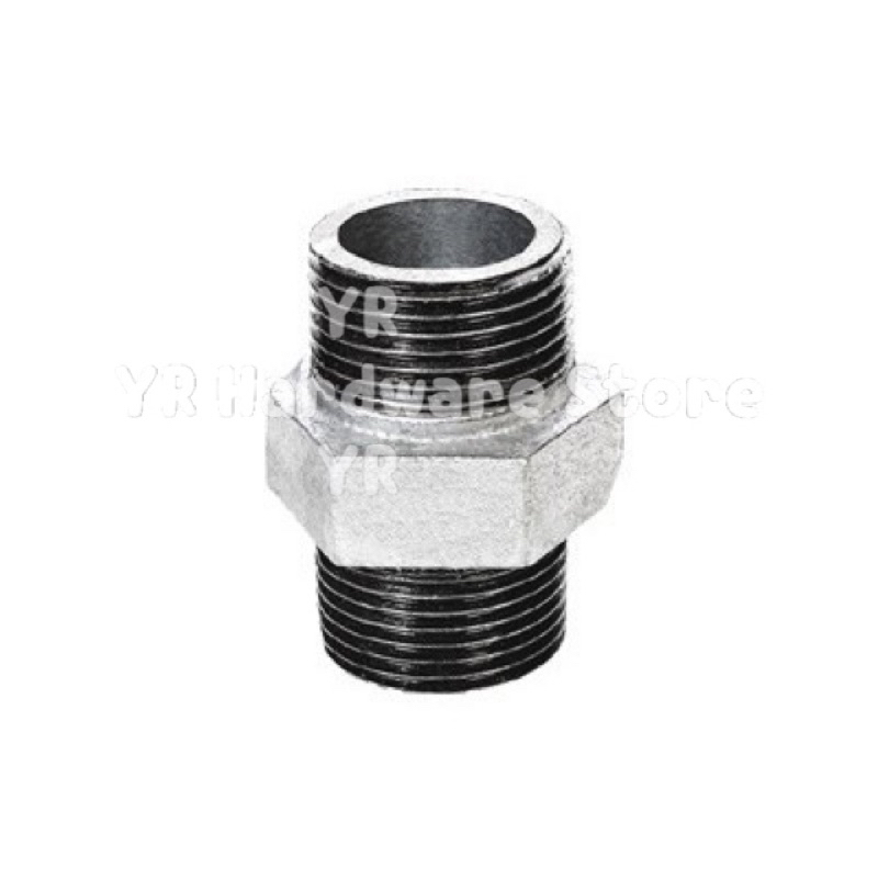 3/4'' Inch Gi Pipe Fitting Elbow Tee Socket Short Bend plug Nipple Nut ...