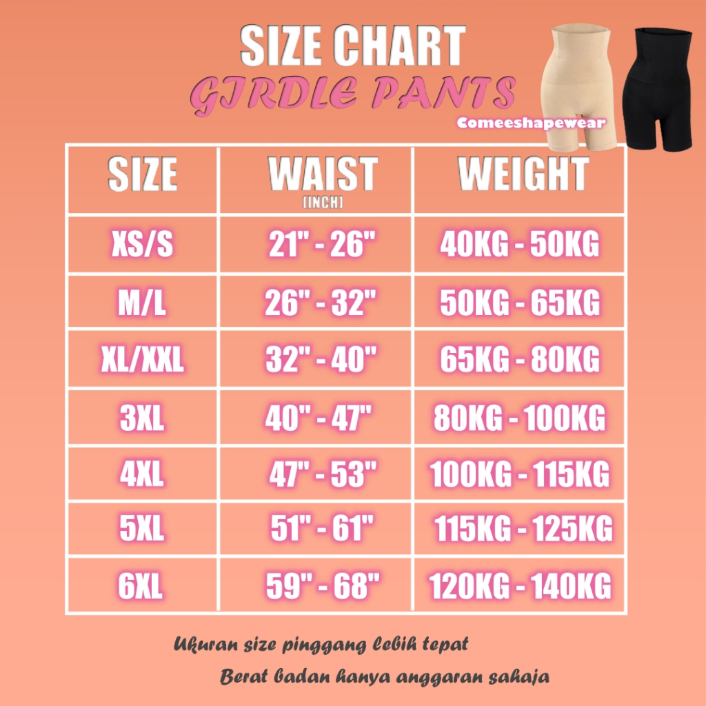 SLIMMING GIRDLE MAGIC CURVE LONG GIRDLE PANTS - SELUAR KEMPIS PERUT ...